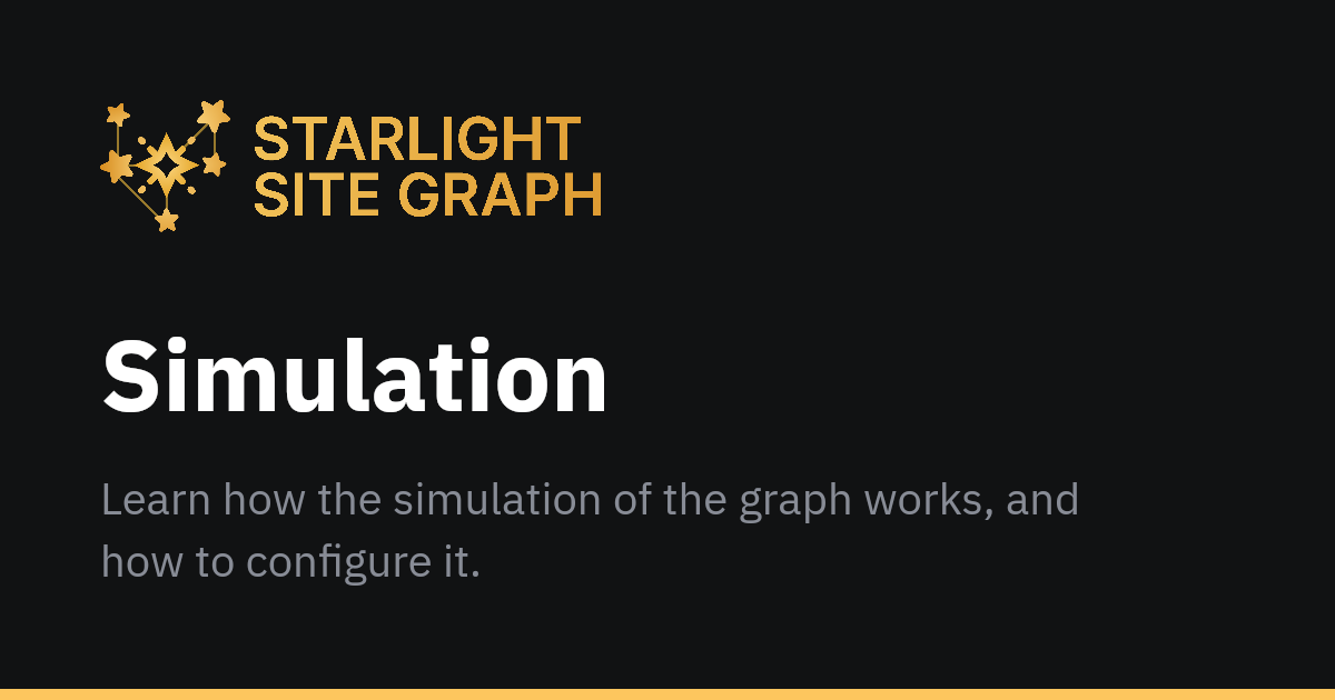 Simulation | Starlight Site Graph